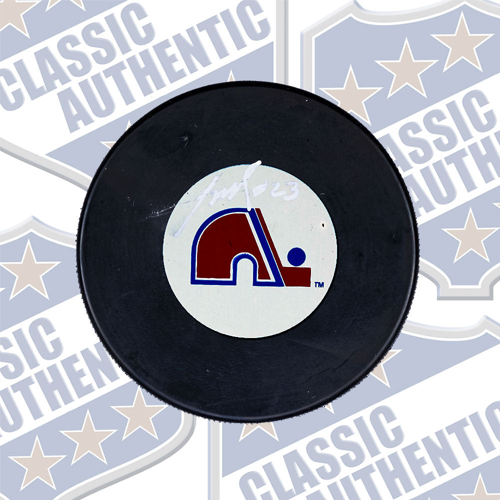 JEAN-MARC ROUTHIER Quebec Nordiques autographed puck (#3333) – Classic ...